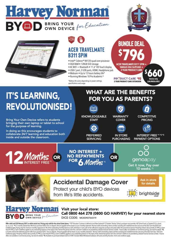 BYOD Information – De La Salle College